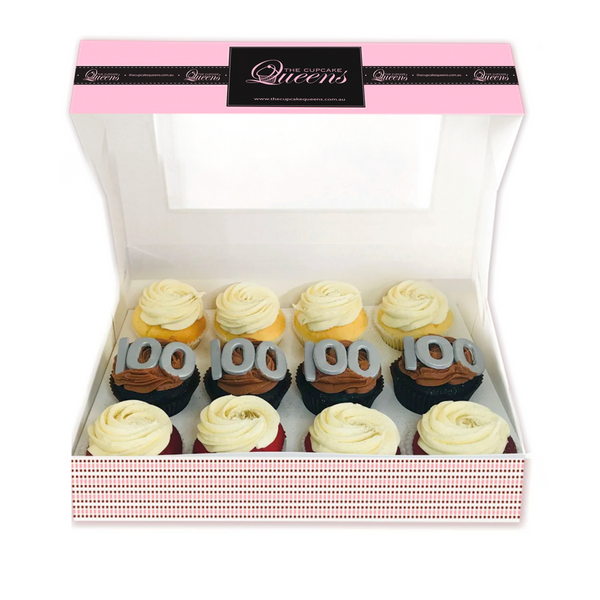 100th Birthday Cupcakes in SILVER - The Cupcake Queens