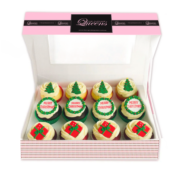 Merry Christmas Regular Gift Box - The Cupcake Queens