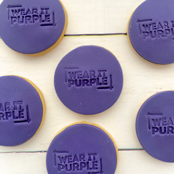 Wear it Purple Shortbread Cookies - The Cupcake Queens